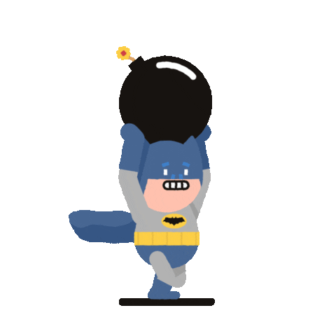 Batman Running Sticker by Alberto Pozo for iOS & Android | GIPHY