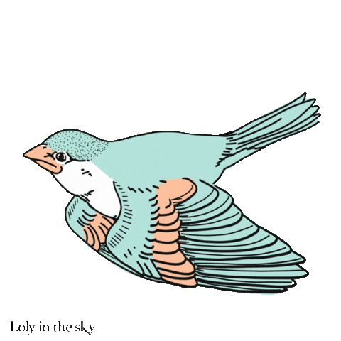 Bird Flying Sticker by Loly in the sky for iOS & Android | GIPHY
