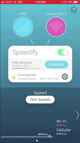 Settings: Session - Speedify Mobile