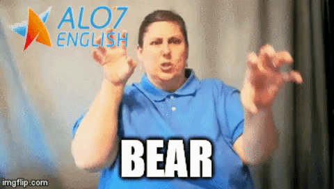Bear Total Physical Response GIF by ALO7.com - Find & Share on GIPHY