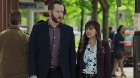 Friends Talking GIF by Hallmark Movies & Mysteries - Find & Share on GIPHY