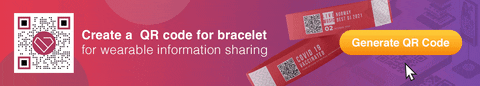 QR code on a bracelet: Wearable information sharing - Free Custom QR ...