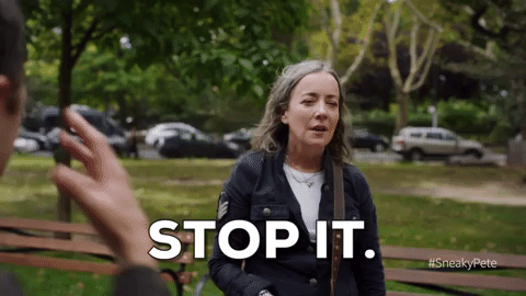 Stop It Season 2 GIF by Sneaky Pete - Find & Share on GIPHY
