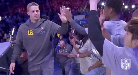 High Five Jared Goff GIF by NFL - Find & Share on GIPHY