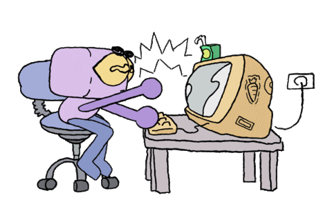 Angry Computer Sticker by tom geez for iOS & Android | GIPHY