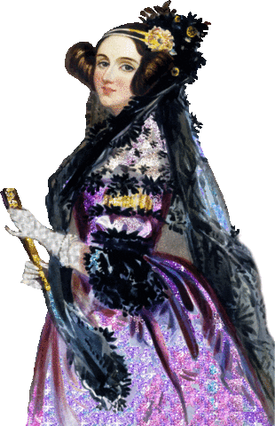 Ada Lovelace Space Sticker by Canek for iOS & Android | GIPHY