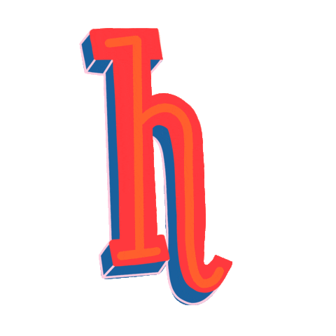 H Lettering Sticker by AF ILLUSTRATIONS for iOS & Android | GIPHY