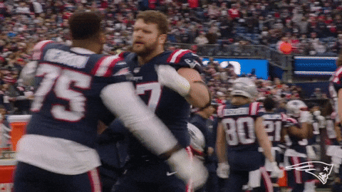 Football Hug GIF by New England Patriots - Find & Share on GIPHY