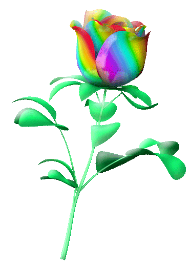 Rainbow Rose Sticker by Simon Falk for iOS & Android | GIPHY