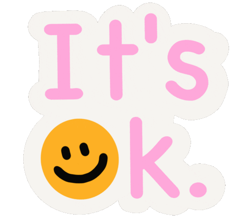 Its Okay Smile Sticker by Demic for iOS & Android | GIPHY