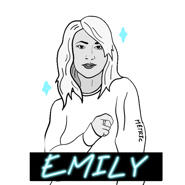 Emily Haines Indie Sticker by M E T R I C for iOS & Android | GIPHY