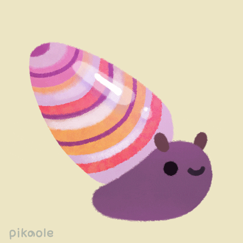 Snail Smile GIF by pikaole - Find & Share on GIPHY
