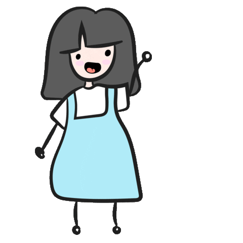 Girl Waving Sticker by makingmirrors for iOS & Android | GIPHY