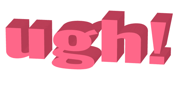 Word Ugh Sticker by Justin for iOS & Android | GIPHY