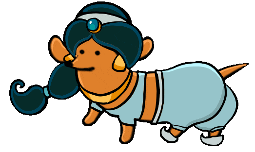 Princess Jasmine Dog Sticker by Stefanie Shank for iOS & Android | GIPHY