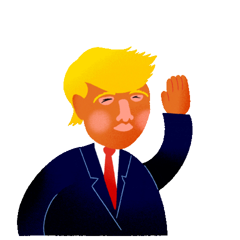 Donald Trump Goodbye Sticker by Jef Caine for iOS & Android | GIPHY