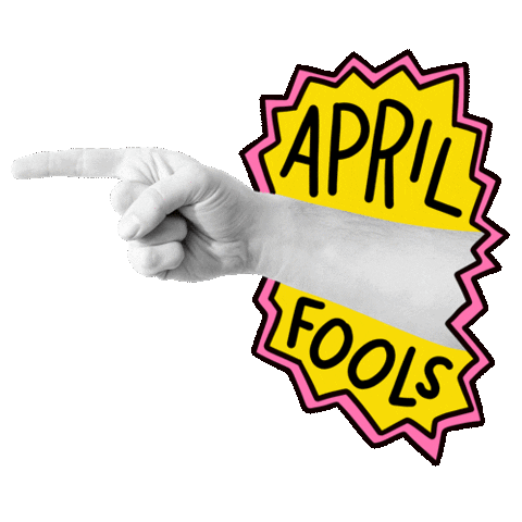 April Fools Finger Sticker by Sarah The Palmer for iOS & Android | GIPHY
