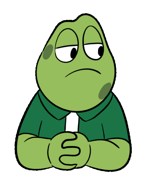 Serious Frog Sticker by Atención Atención for iOS & Android | GIPHY