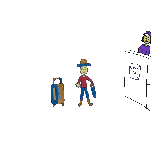 Travelling Out Of Office Sticker by jayjay_illustration for iOS ...