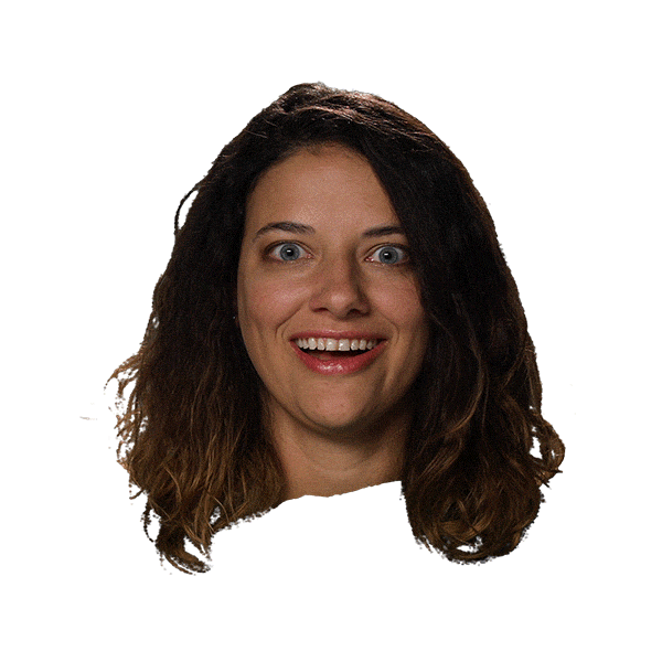 Floating Head Caroline Huber Sticker by Originals for iOS & Android | GIPHY
