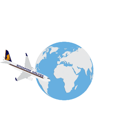 Travel Flying Sticker by Singapore Airlines for iOS & Android | GIPHY