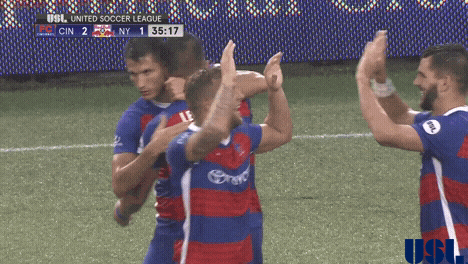 High Five Fc Cincinnati GIF by USL - Find & Share on GIPHY