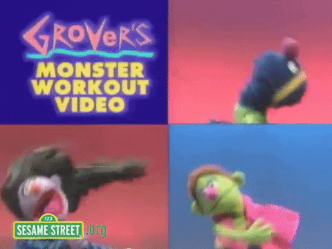 Exercise Grover GIF by Sesame Street - Find & Share on GIPHY