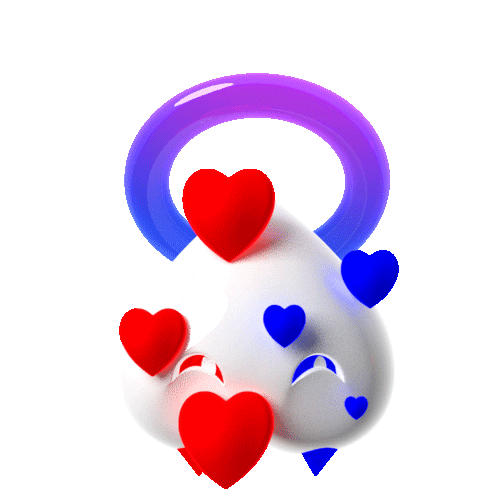 I Love You Hearts Sticker by BloodPop® for iOS & Android | GIPHY