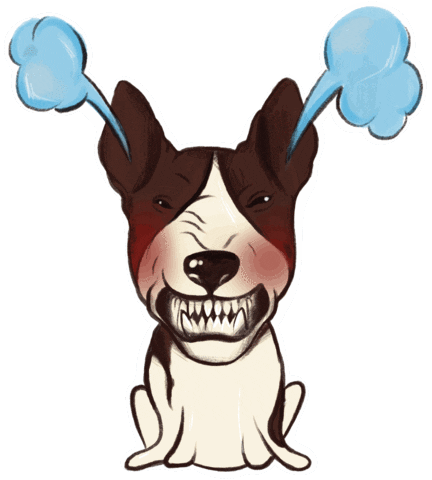 Angry Dog Sticker for iOS & Android | GIPHY