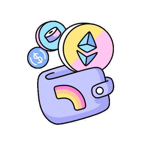 Rainbow Crypto Sticker by Burnt Toast ® for iOS & Android | GIPHY
