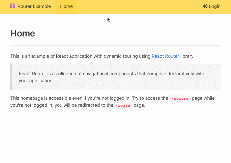 GitHub - risan/react-router-example: ⚛️ Example of React application ...
