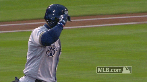 Milwaukee Brewers Hat Tip GIF by MLB - Find & Share on GIPHY