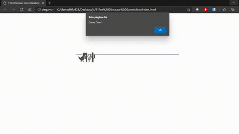 GitHub - VitorAKR/T-Rex-Dinosaur-Game-JavaScript: This is my own ...