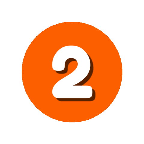 Orange Number Sticker for iOS & Android | GIPHY