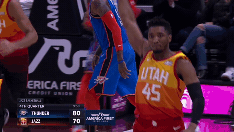 Donovan Mitchell Three Pointer GIF by Utah Jazz - Find & Share on GIPHY