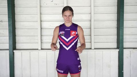 Goal Tia GIF by Fremantle Dockers - Find & Share on GIPHY