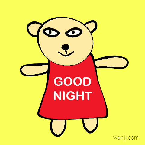 Teddy Bear Good Night Gif GIF by wenjr - Find & Share on GIPHY
