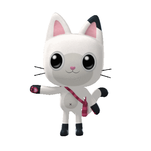Cat Hello Sticker by DreamWorks Animation for iOS & Android | GIPHY