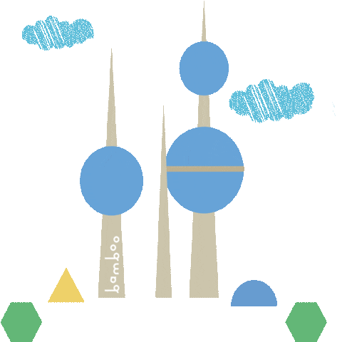 Kuwait Towers Bamboo Sticker by bamboopreschool for iOS & Android | GIPHY