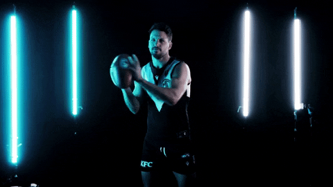 Aussie Rules Handball GIF by Port Adelaide FC - Find & Share on GIPHY