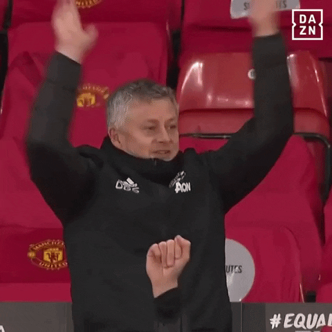 Happy Manchester United GIF by DAZN - Find & Share on GIPHY