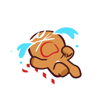 Gingerbread Man Crying Sticker by cookierun for iOS & Android | GIPHY