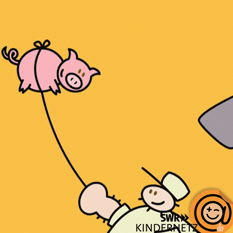 Happy Flying Pig GIF by SWR Kindernetz - Find & Share on GIPHY