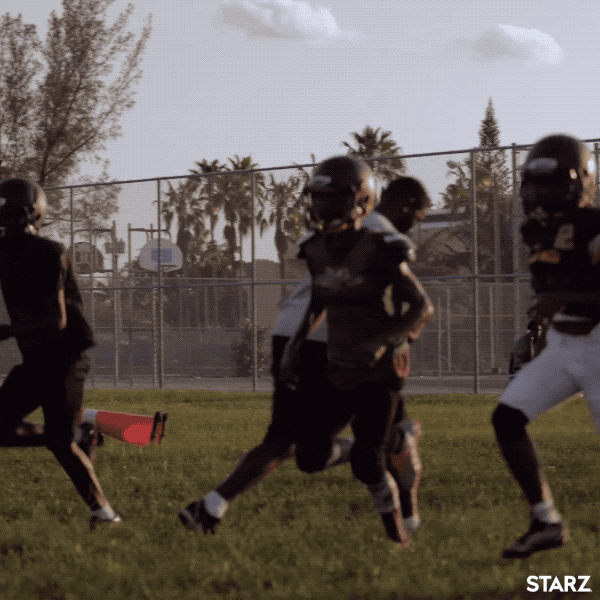 Football Run GIF by STARZ - Find & Share on GIPHY