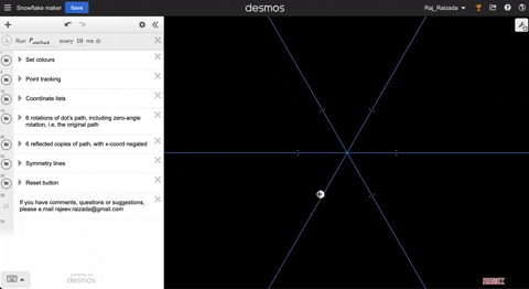 Snowflake maker, made in Desmos : r/learnmath