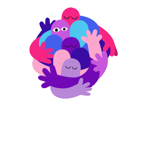 Group Hug Love Sticker by INTO ACTION for iOS & Android | GIPHY
