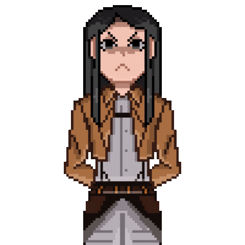 Attack On Titan Pixel Sticker for iOS & Android | GIPHY