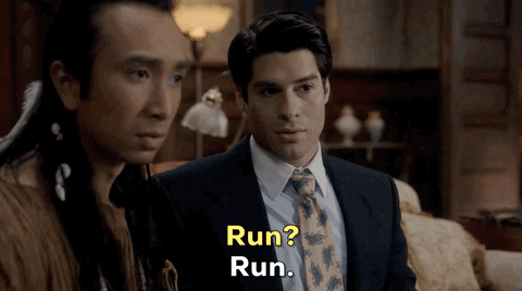 Run Away Get Out GIF by CBS - Find & Share on GIPHY