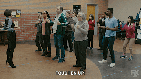 Toughen Up Get Tough GIF by Cake FX - Find & Share on GIPHY