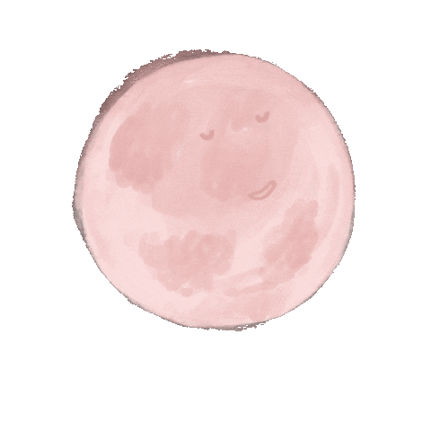 Pink Moon Sticker by Sophy for iOS & Android | GIPHY
